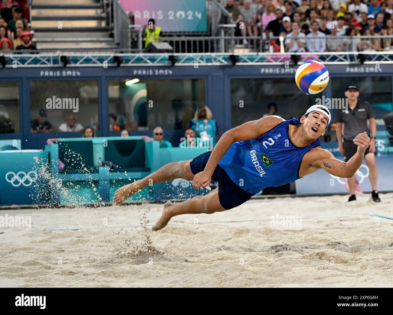 PARIS - FRANCE, August 2, 2024 Paris Olympic Games, beach volleyball ...