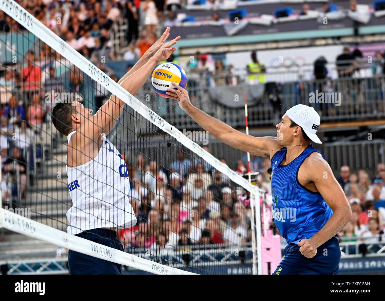 PARIS - FRANCE, August 2, 2024 Paris Olympic Games, beach volleyball ...