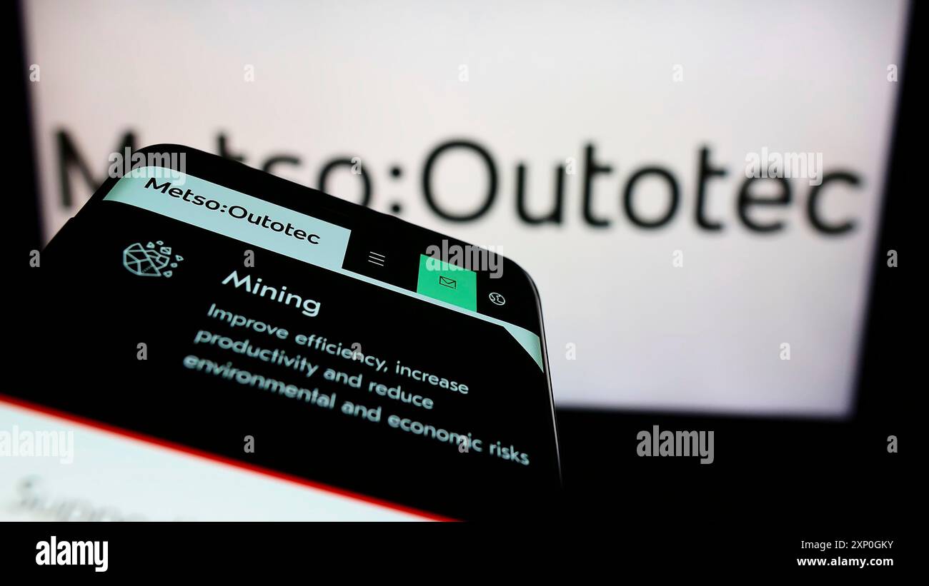 Stuttgart, Germany, 02-26-2022: Smartphone with website of Finnish ...