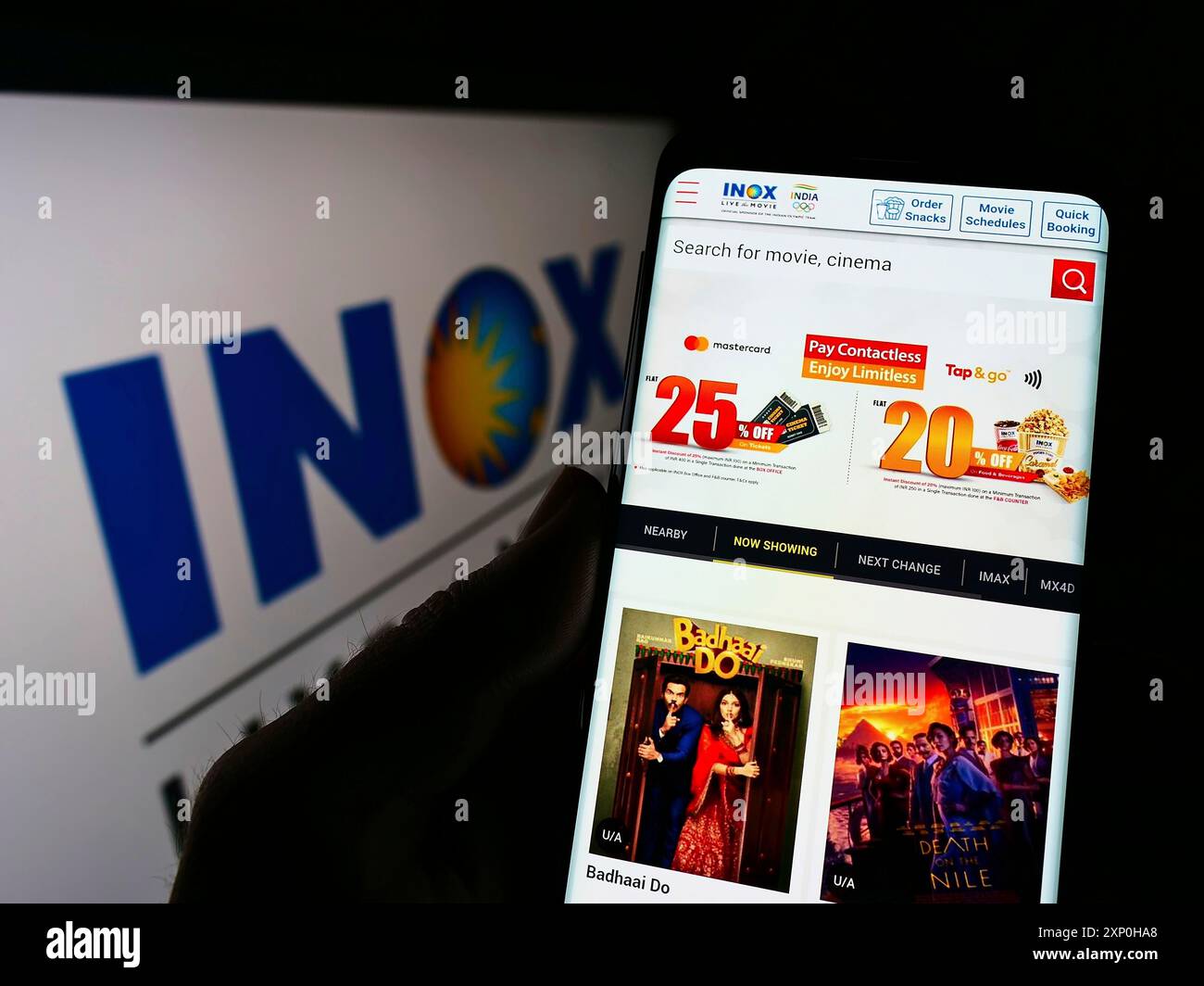 Stuttgart, Germany, 02-13-2022: Person holding smartphone with website ...