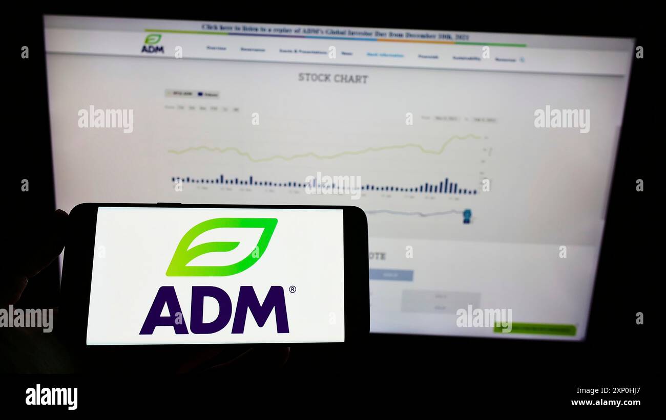 Stuttgart, Germany, 02-06-2022: Person holding mobile phone with logo ...