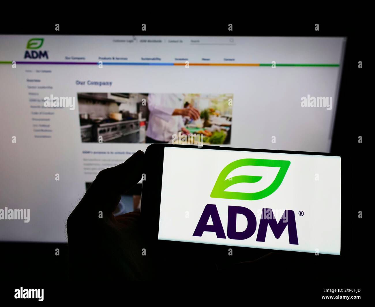 Stuttgart, Germany, 02-06-2022: Person holding smartphone with logo of ...