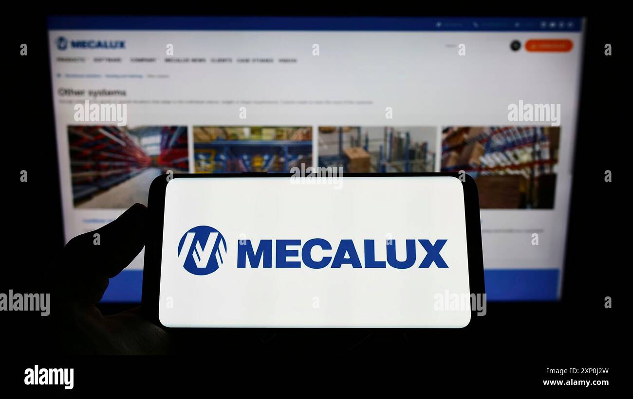 Stuttgart, Germany, 02-05-2022: Person holding cellphone with logo of ...