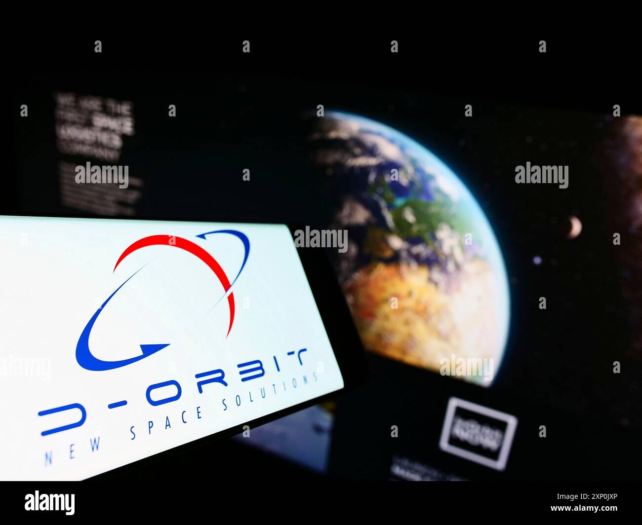 Stuttgart, Germany, 01-28-2022: Smartphone with logo of Italian space ...