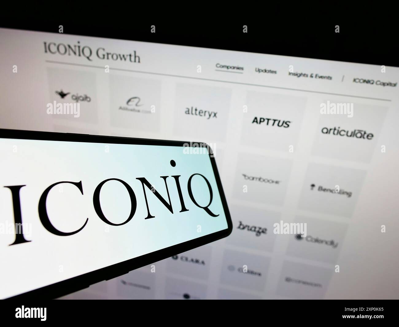 Stuttgart, Germany, 01-23-2022: Cellphone with logo of American ...