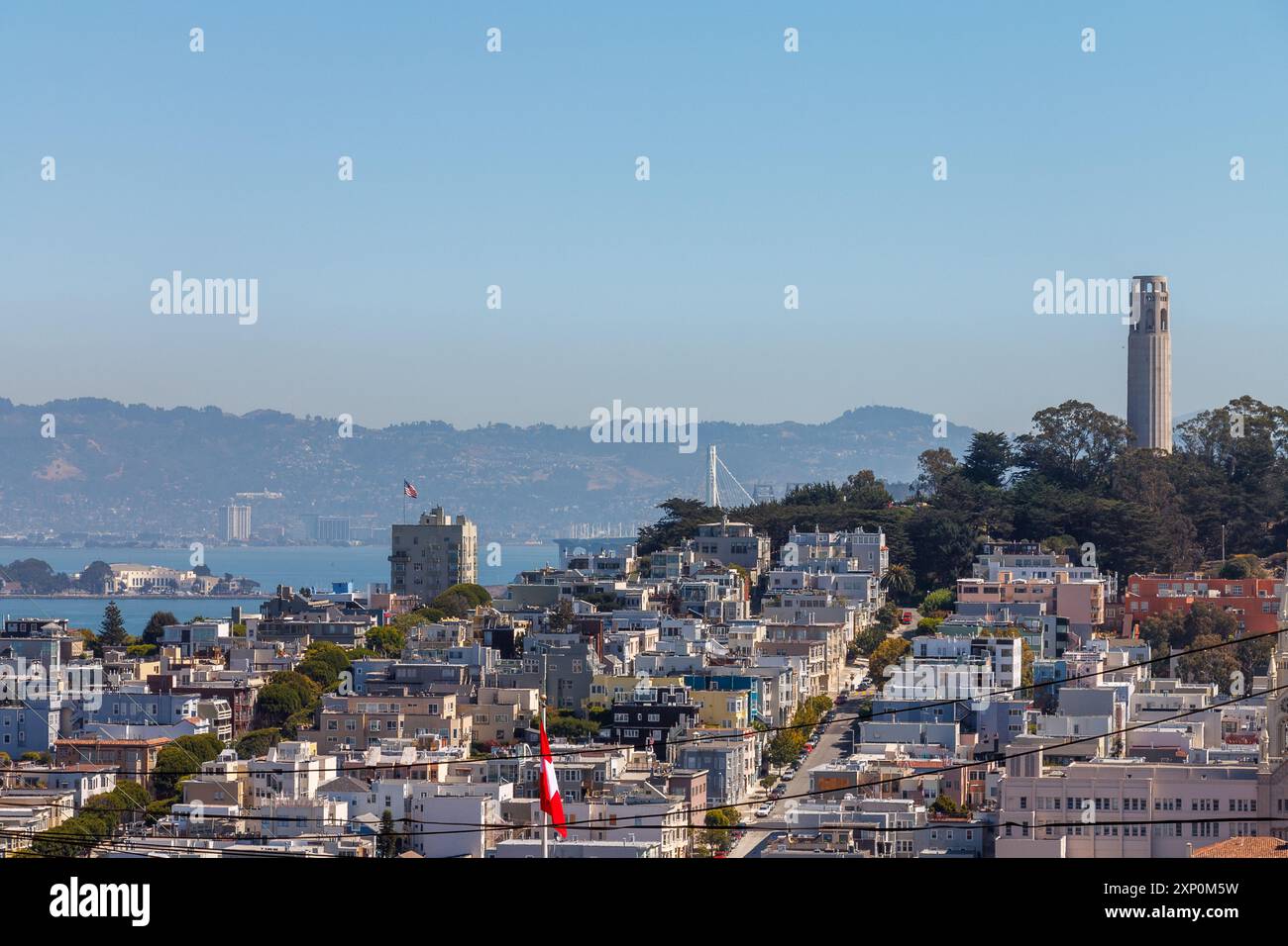 Coit Tower on Telegraph Hill in San Francisco, California Stock Photo ...