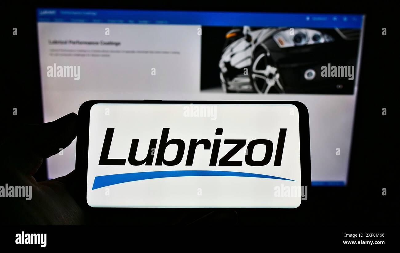 Stuttgart, Germany, 01-09-2022: Person holding mobile phone with logo ...