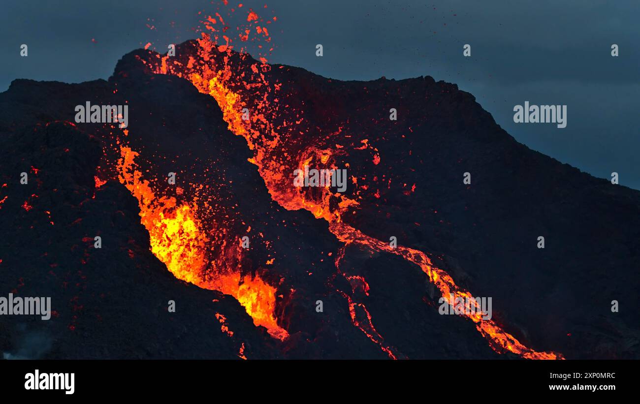 Volcano erupting near fagradalsfjall in hi-res stock photography and ...