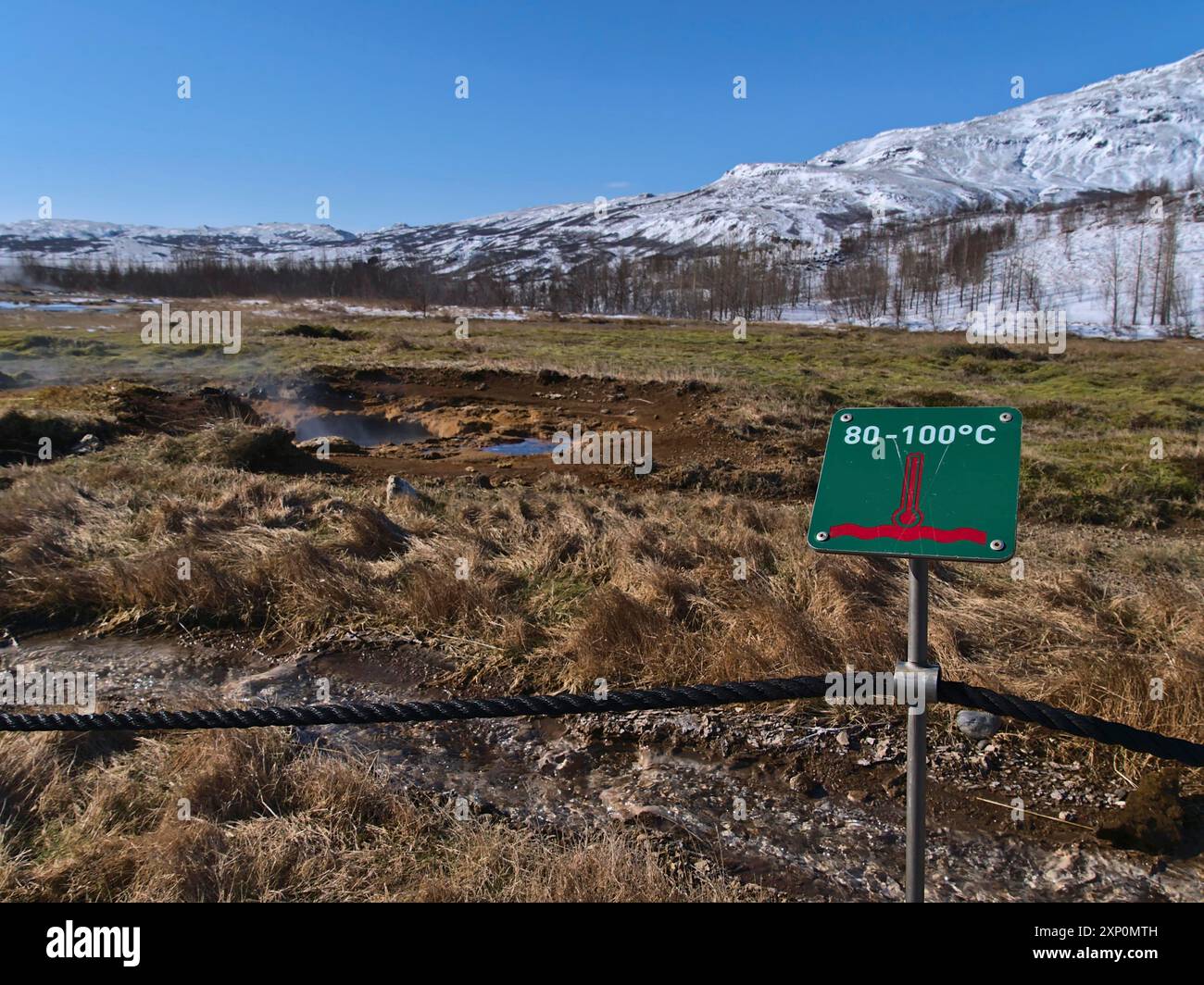 Warning sign geothermal iceland hi-res stock photography and images - Alamy