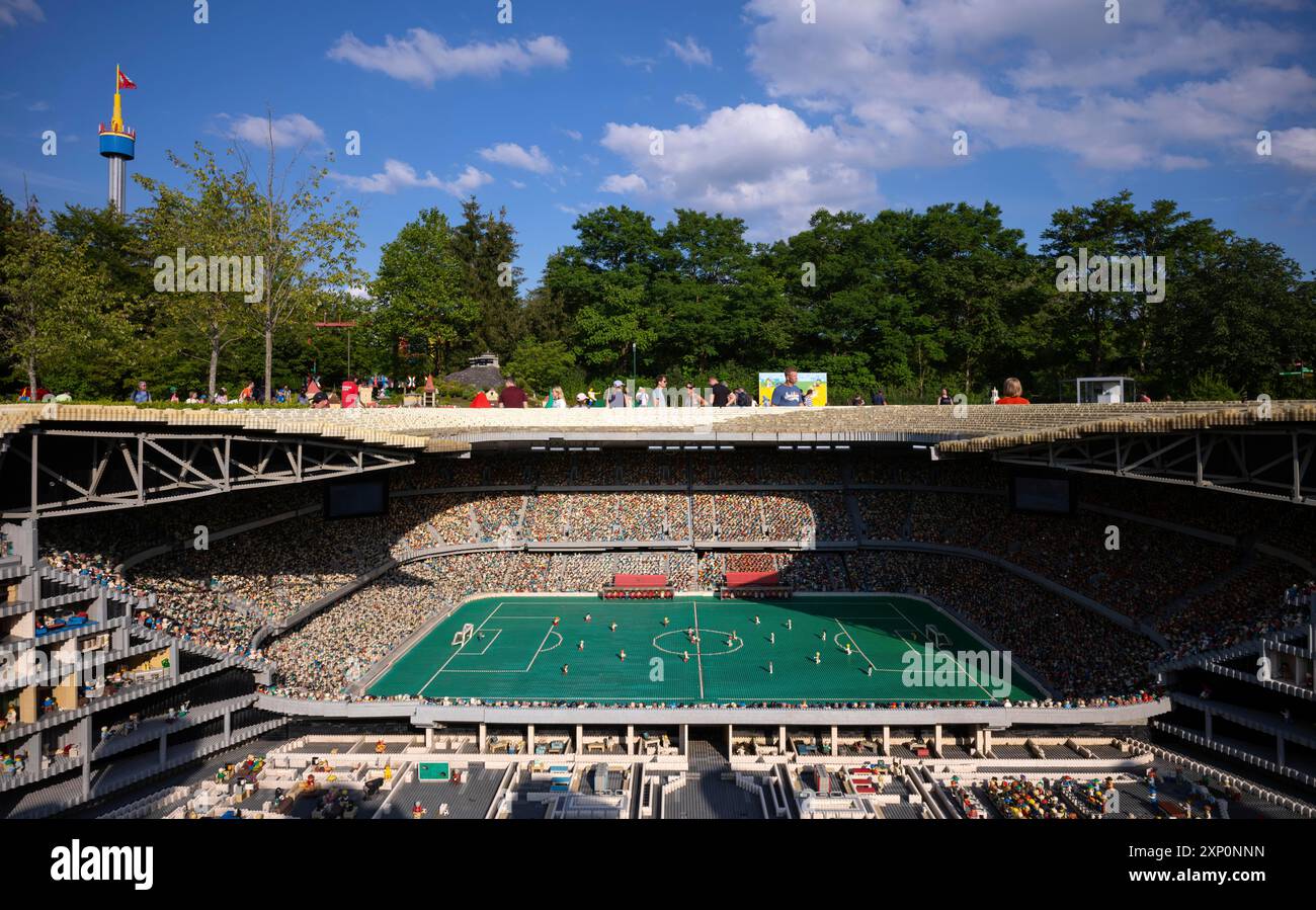 Miniland view of the Allianz Arena, interior view, observation tower ...