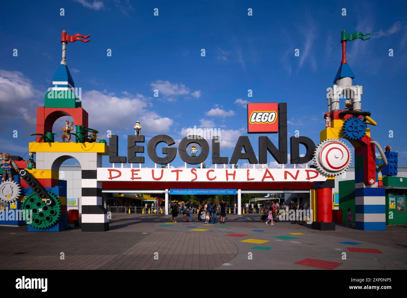 Entrance, Entrance gate, LEGOLAND theme park, Germany, Günzburg ...