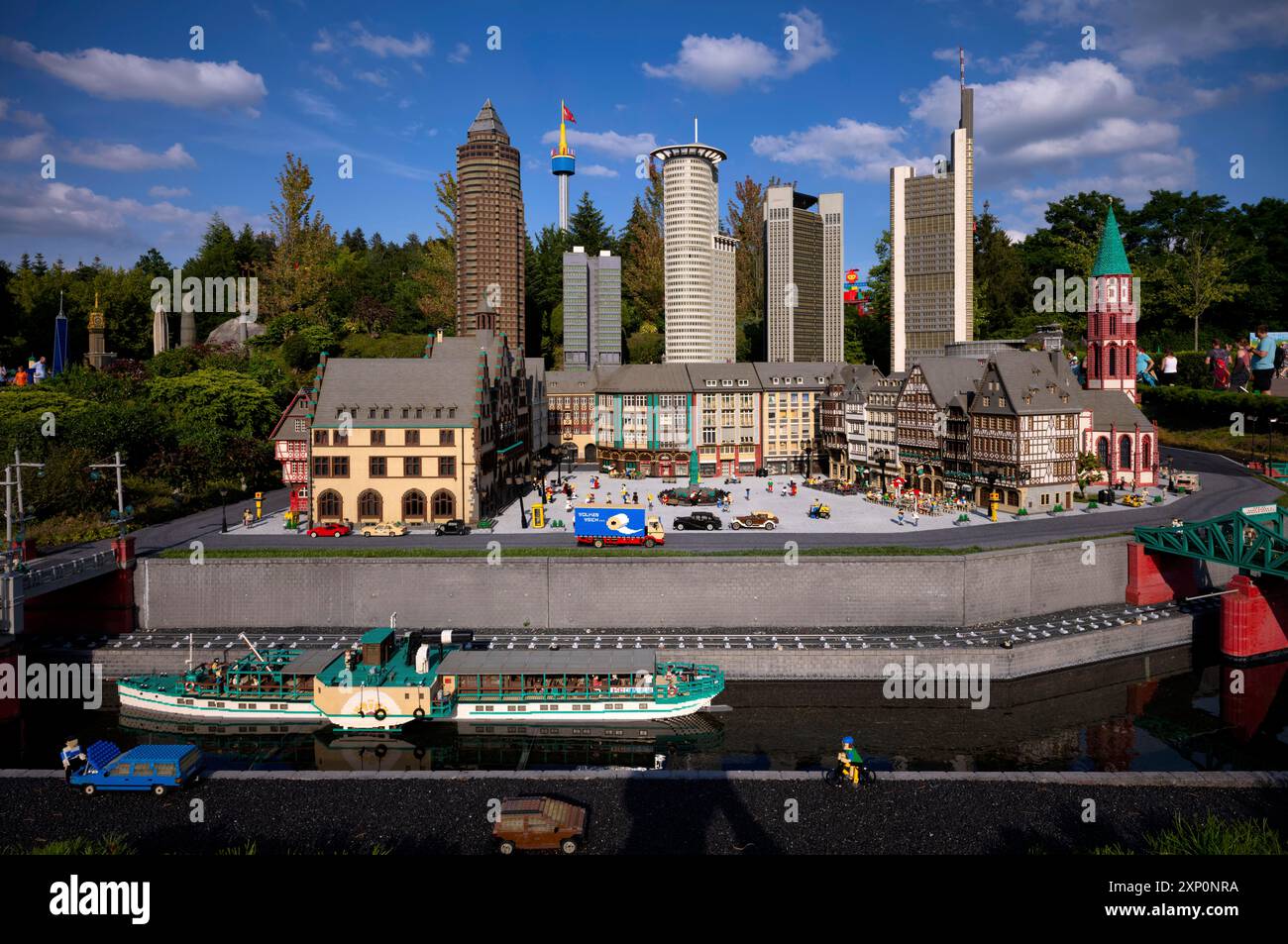 Miniland Frankfurt am Main, skyline, banking district, Commerzbank ...