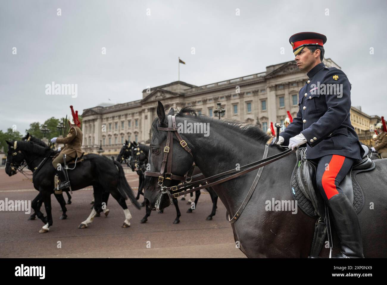 Mounted military, horses, Trooping the colour, military parade in June ...