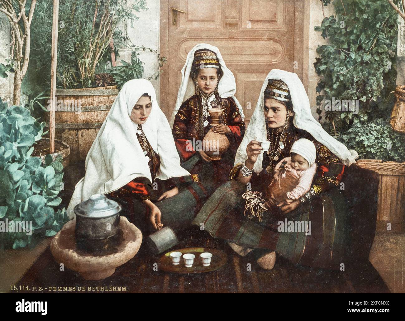 Women, Bethlehem, Palestine, Israel, Holy Land, photochrome print ...