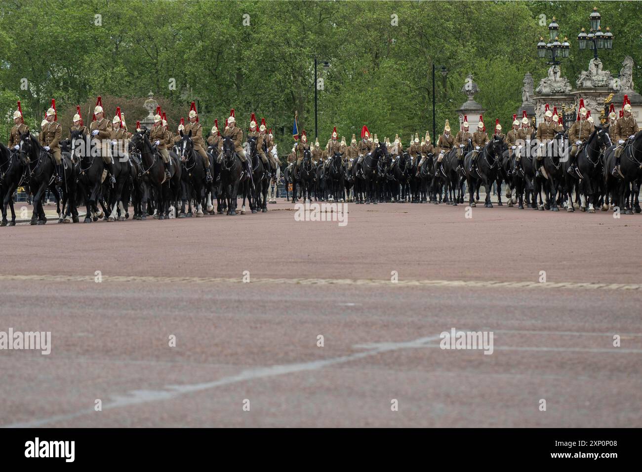 Military riders, horses, Trooping the colour, military parade in June ...