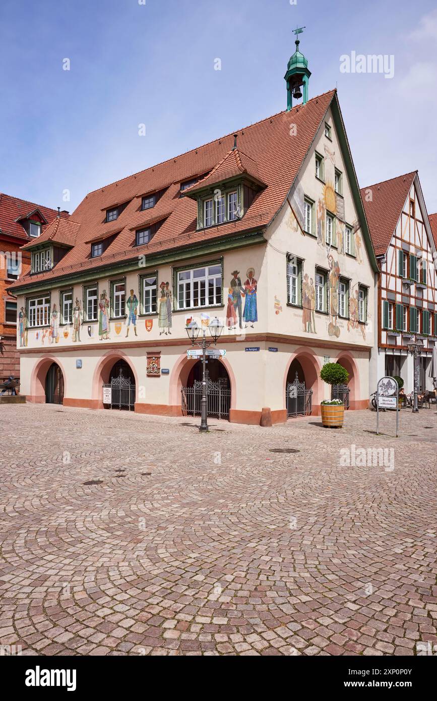 Town hall in the old town centre of Haslach im Kinzigtal, Black Forest ...