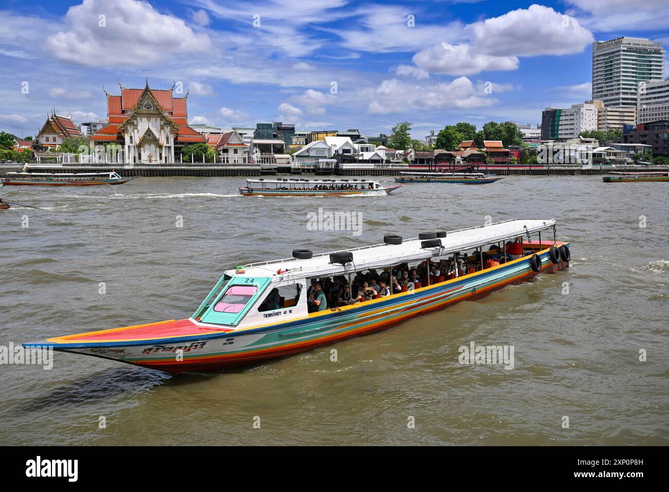 Chao Phraya River Water Taxi, Bangkok, Thailand Stock Photo - Alamy
