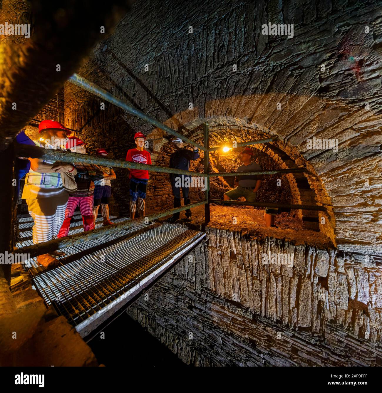 Wheel room of the Unverhofft Segen Gottes Erbstolln in Oberschoena ...