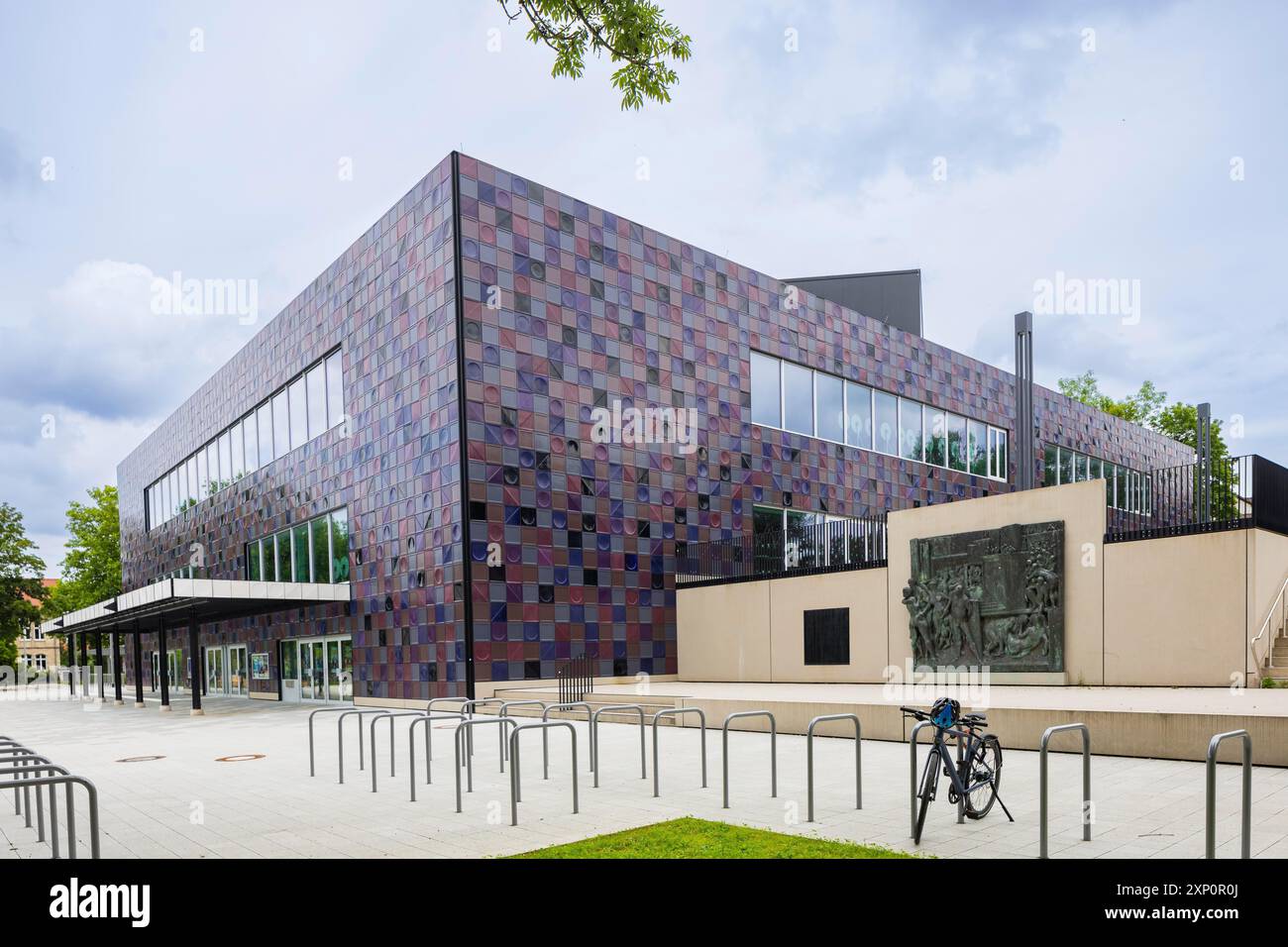Goettingen City Hall, also known as the tiled stove. Relief The City by Juergen Weber (1928-2007 ...