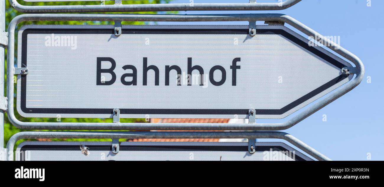 Railway station sign germany hi-res stock photography and images - Alamy