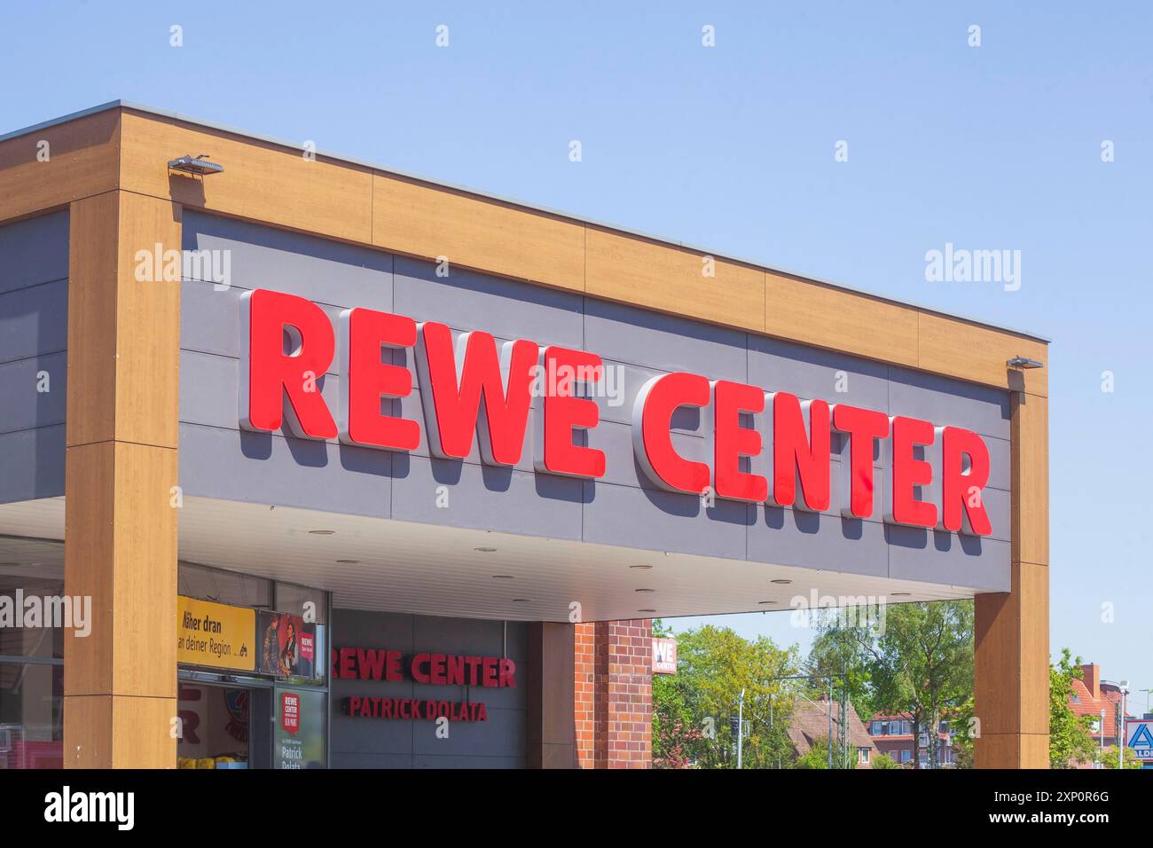 REWE Marken-Discount logo on a supermarket, Germany Stock Photo - Alamy