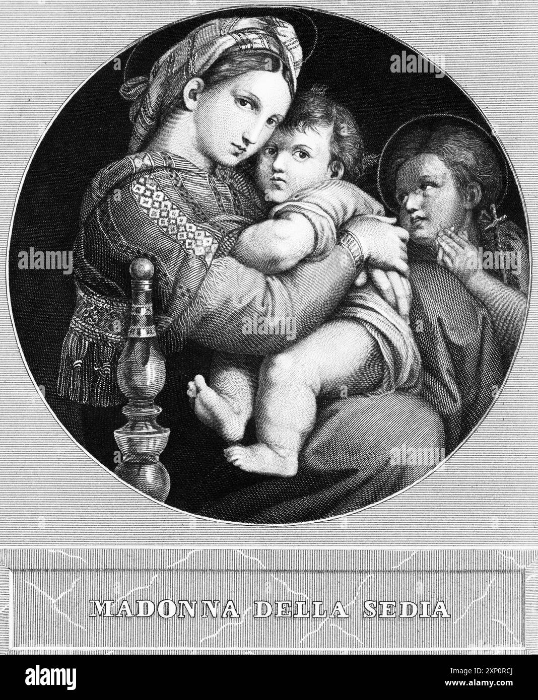 Portrait of Madonna della Sedia after Raphael, Madonna and Child ...