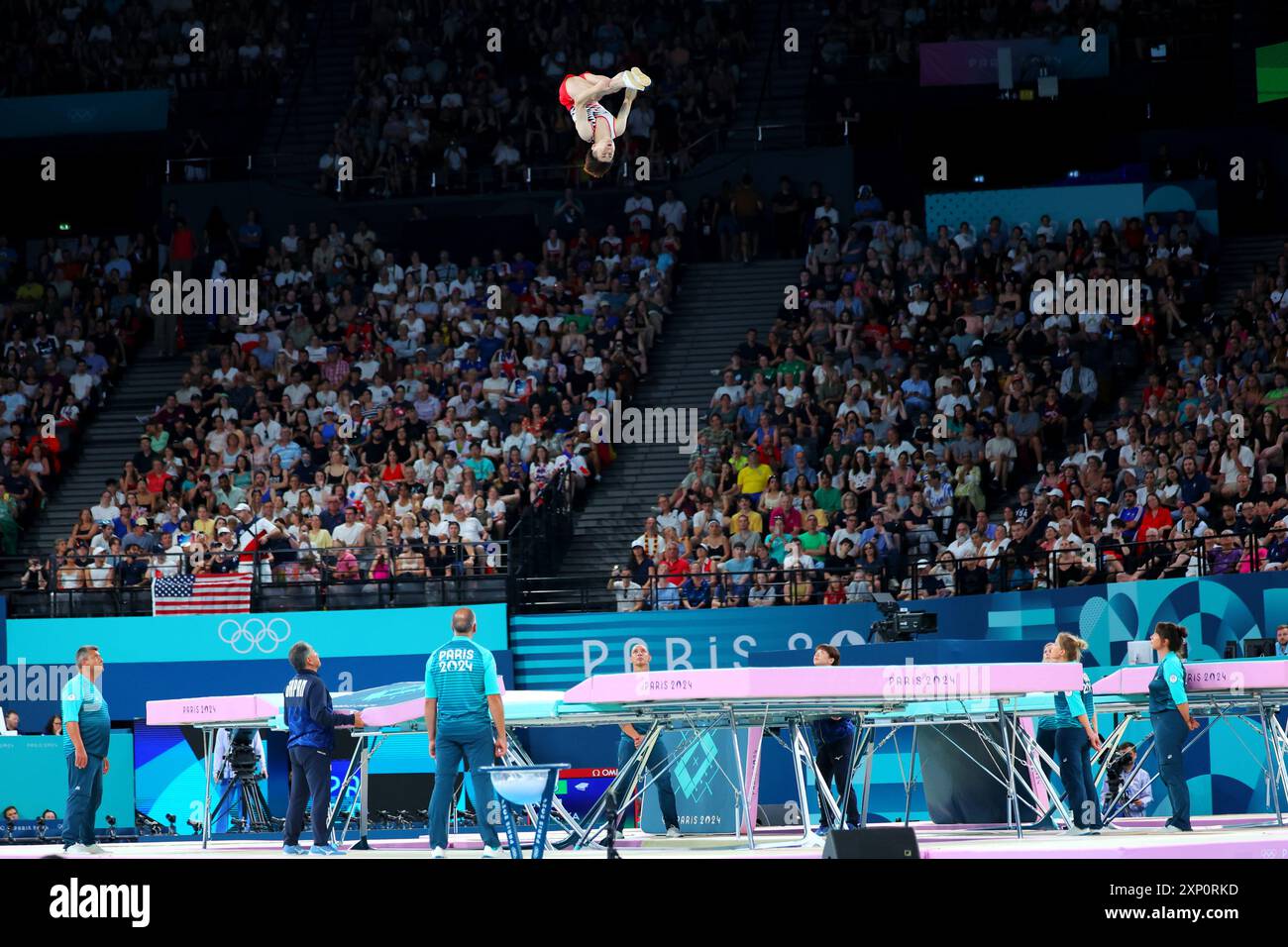 Paris, France. 2nd Aug, 2024. Ryusei Nishioka (JPN) Trampoline : Men's ...