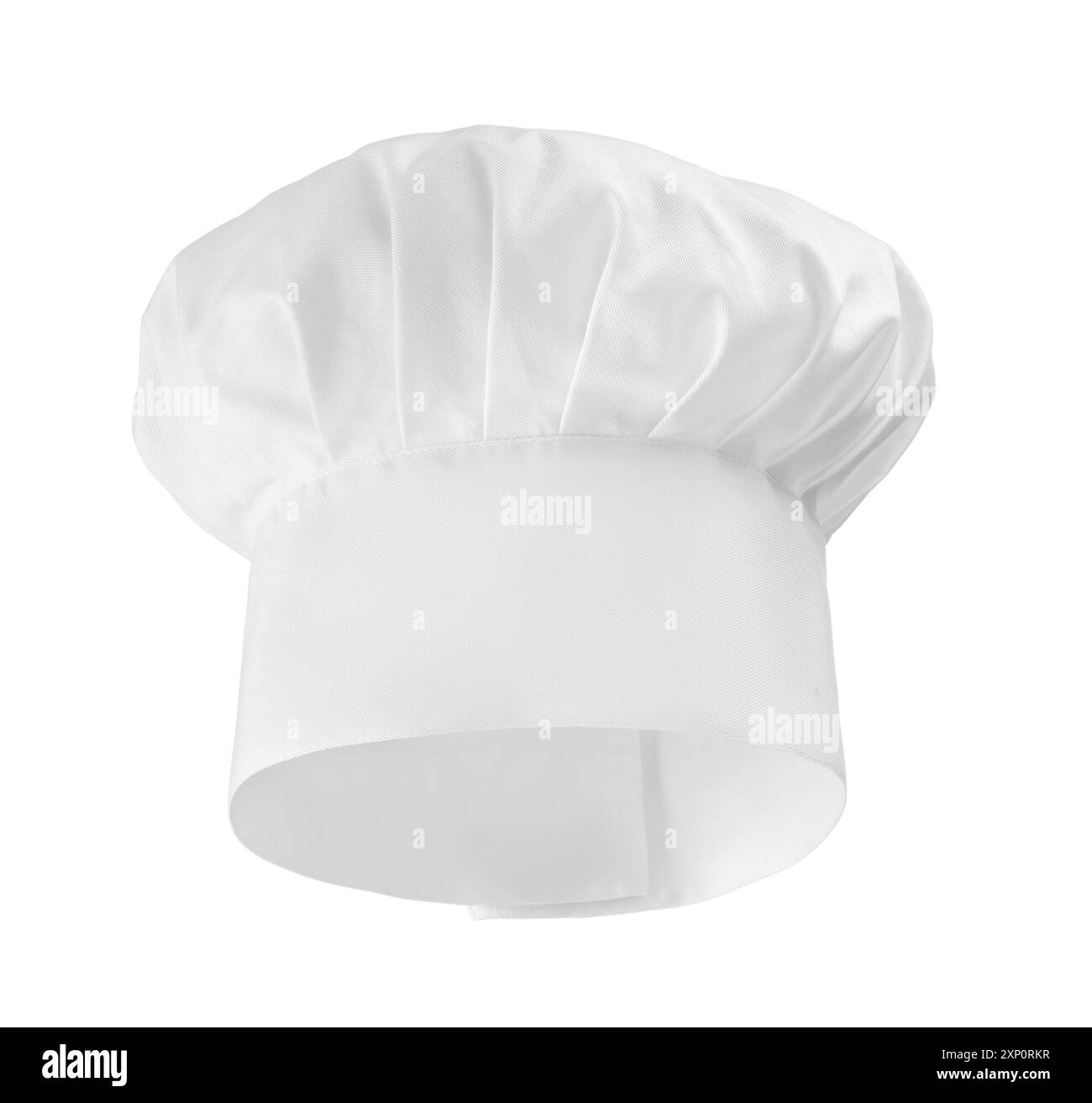 One new chef's toque isolated on white Stock Photo - Alamy