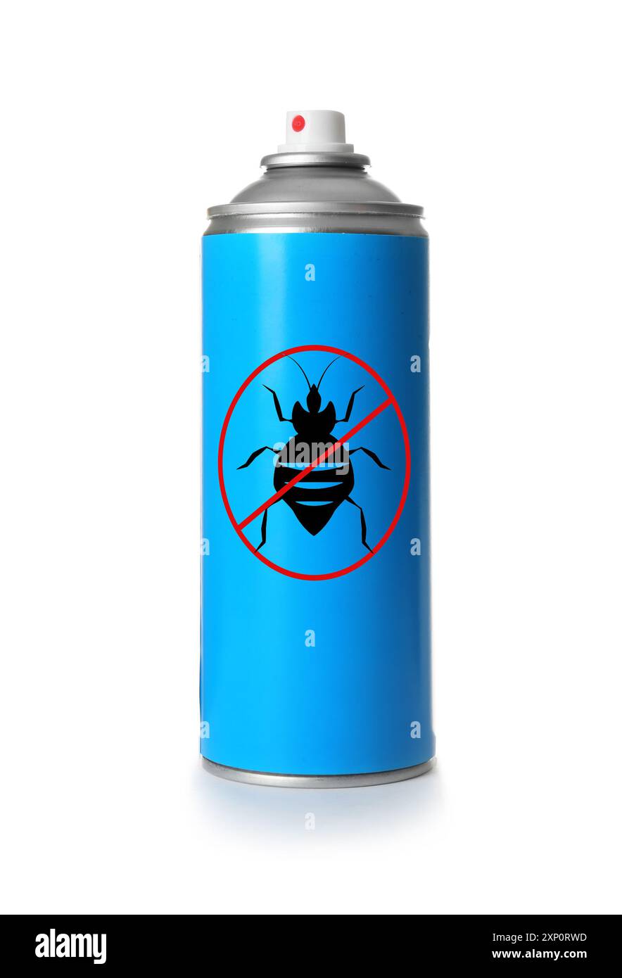 Insect repellent in spray can isolated on white Stock Photo - Alamy