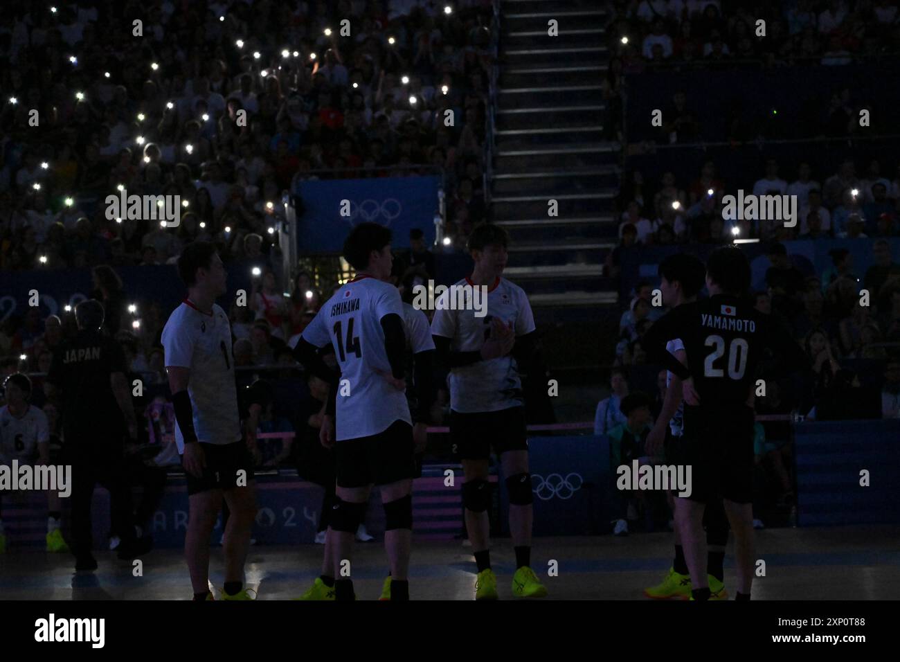 a blackout during the match, Japan (JPN) vs United States (USA ...