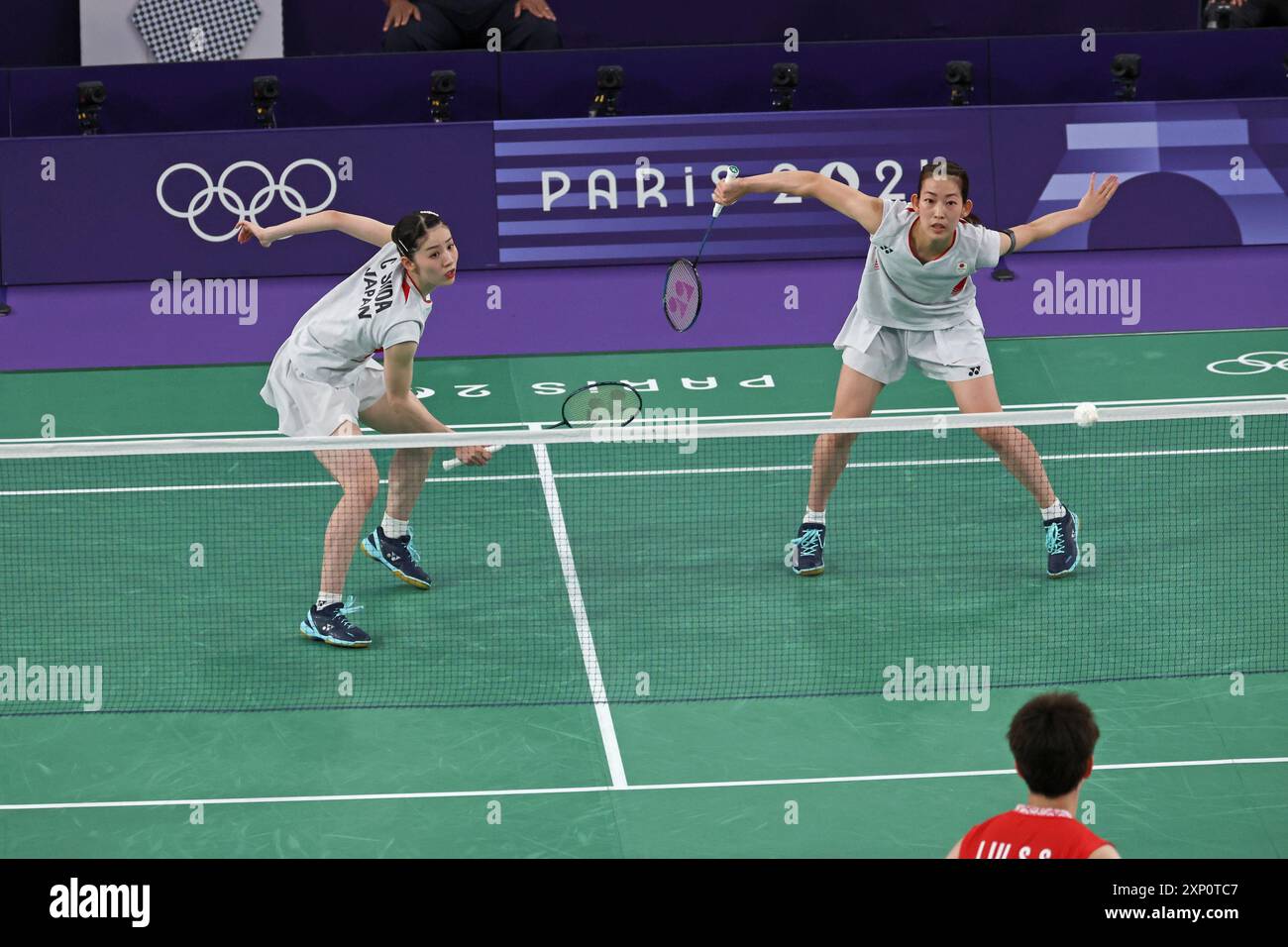 Paris, France. 2nd Aug, 2024. (L to R) Chiharu Shida, Nami Matsuyama ...