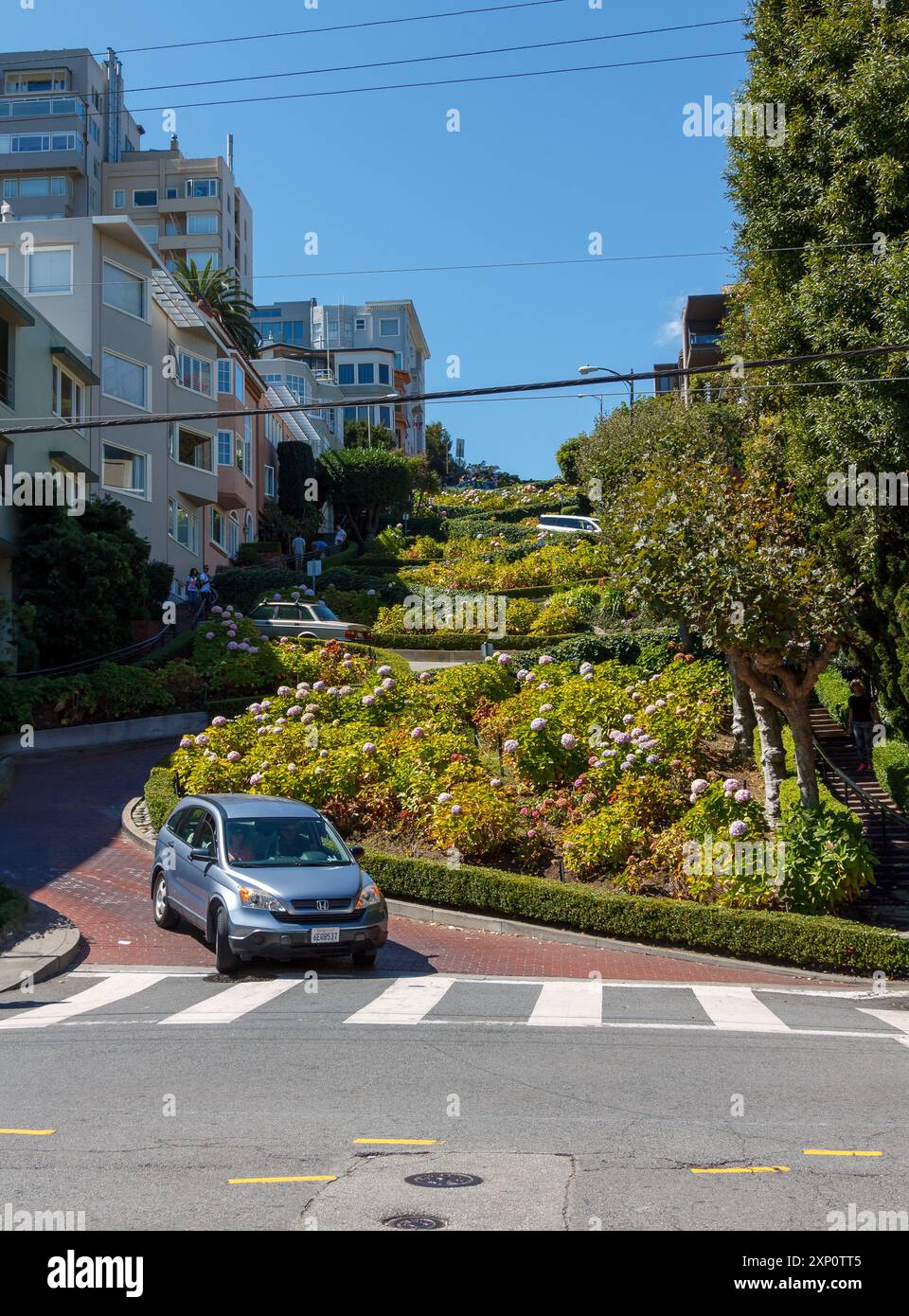 Lombard Street with its Curves in Downtown San Francisco, California ...