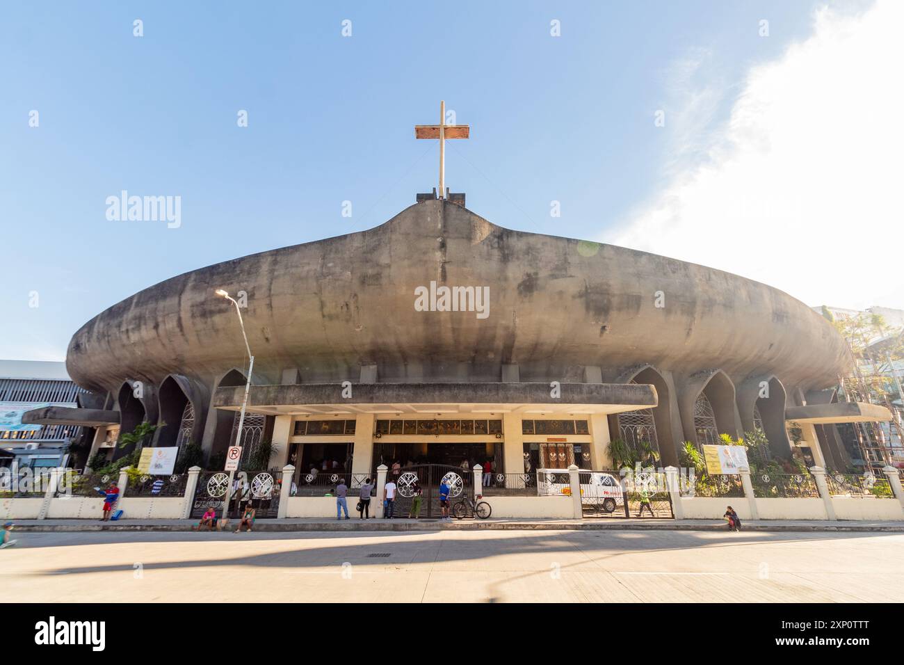 Facade of the modern San Pedro Metropolitan Cathedral in Davao City ...