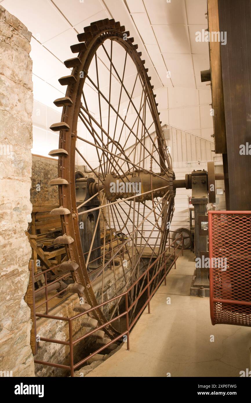 30-foot Pelton wheel ran compressors providing high pressure air to ...
