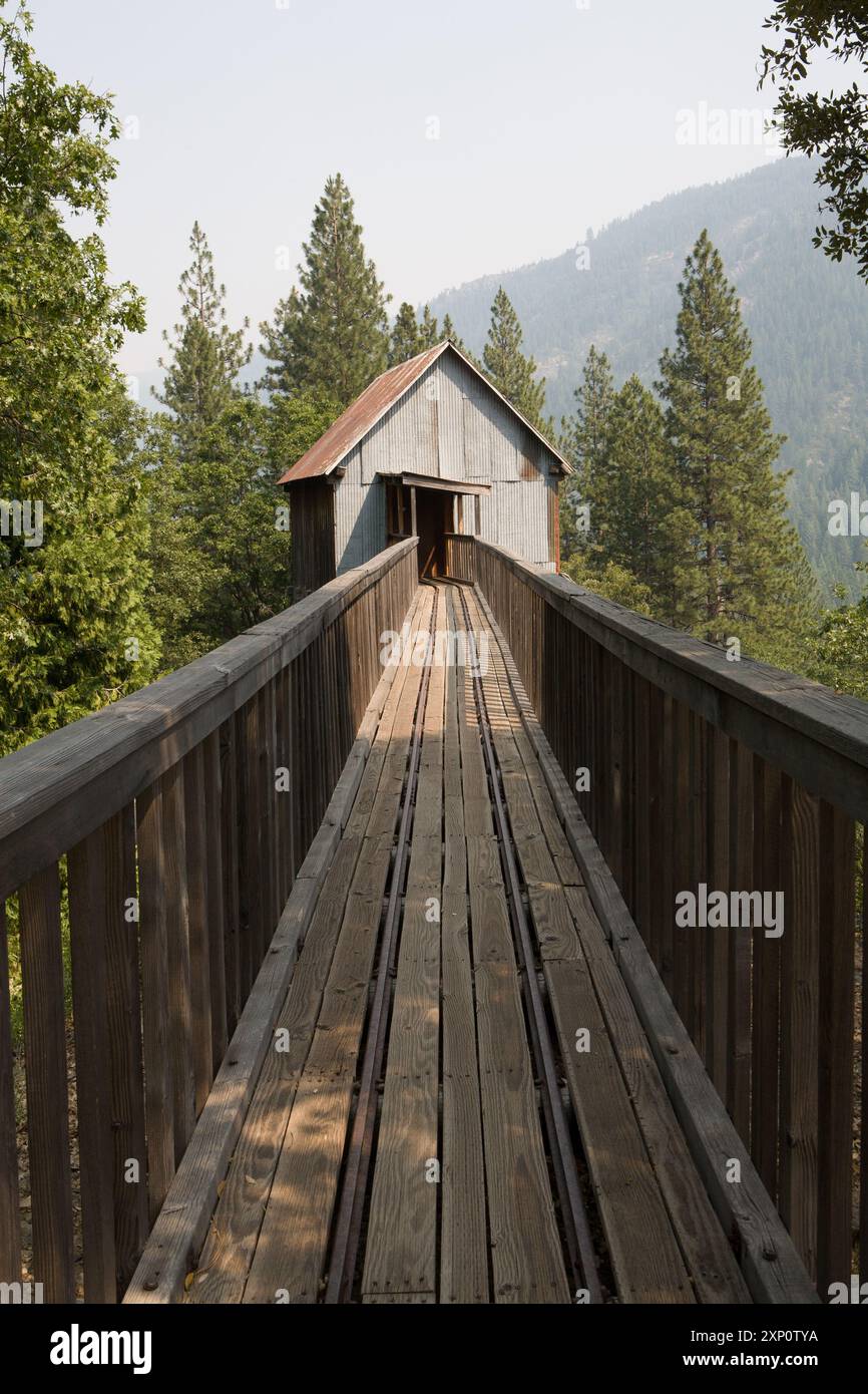 Ore from Kentucky Mine crossed trestle in cars and was then dumped down ...