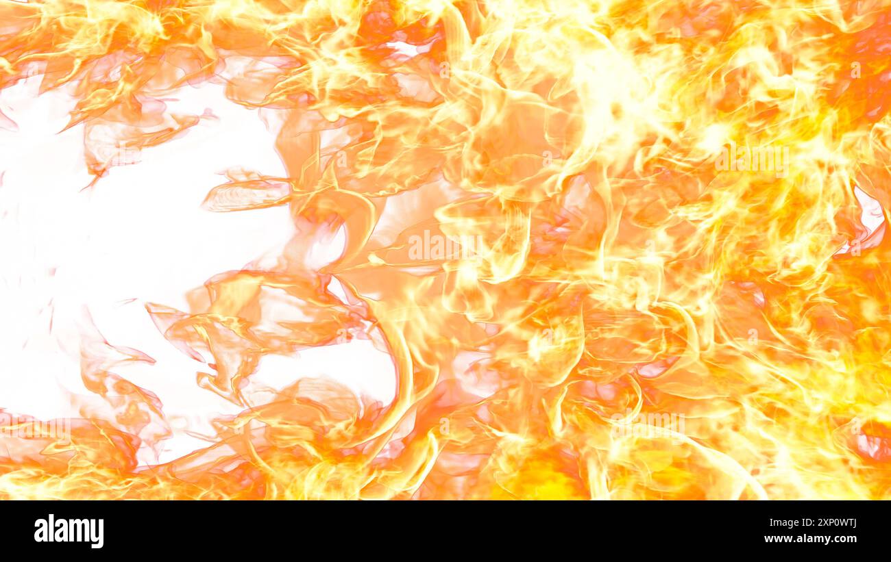 3d illustration. Flame flare on white background Stock Photo - Alamy