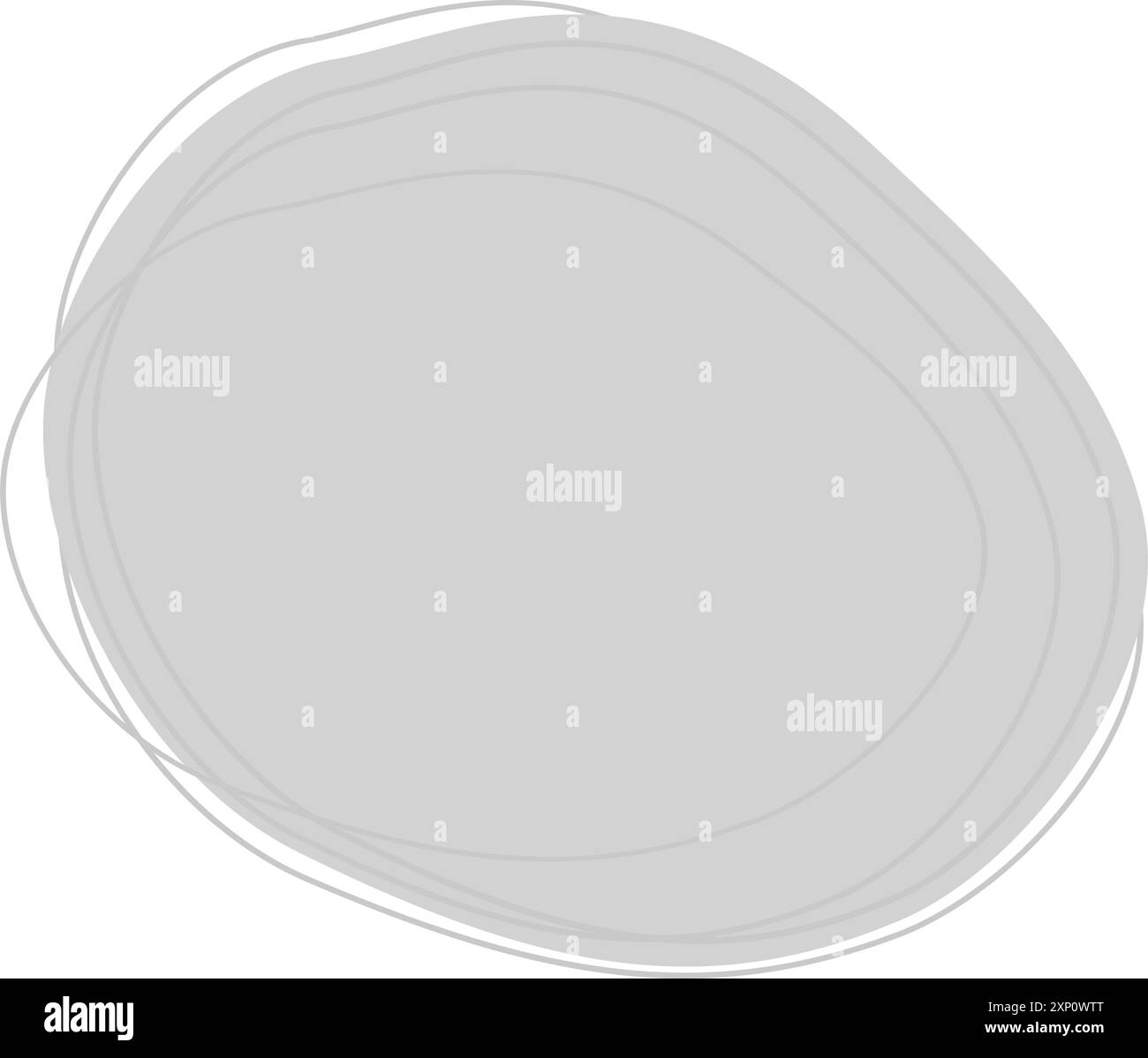 Random oval spot with curve strokes in grayscale. Abstract organic ...