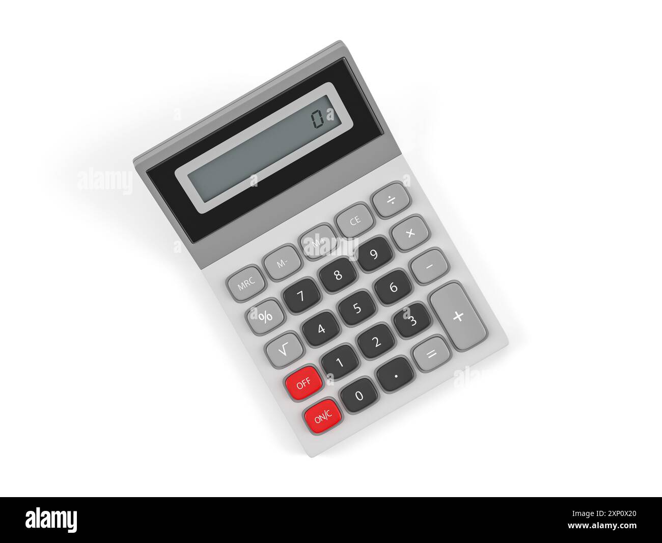 Calculator on a white background. 3d illustration Stock Photo - Alamy
