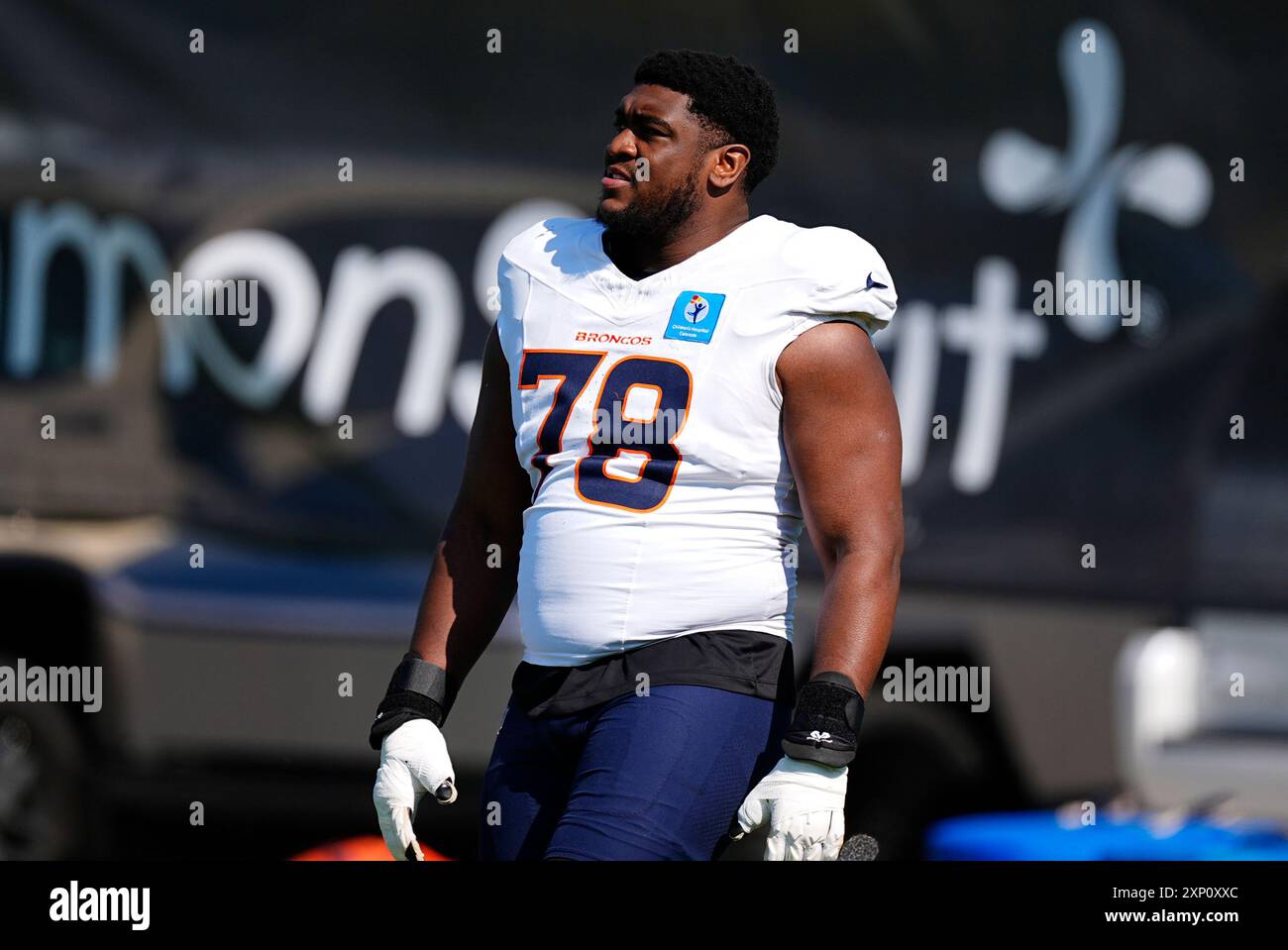 Denver Broncos offensive tackle Will Sherman (78) looks on at an NFL ...