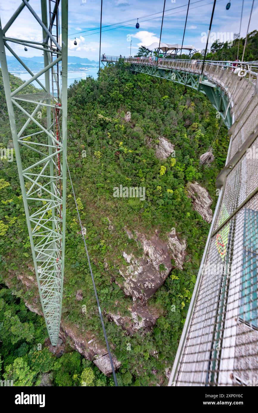Winding over the forested peaks of Mat Cincang,second highest mountain ...