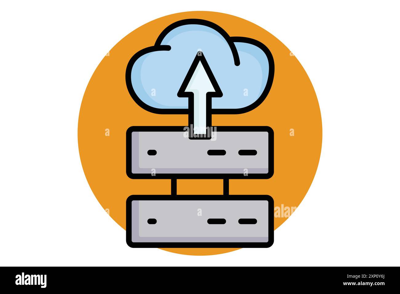 Server colored outline icon. icon related to host. data analytics ...