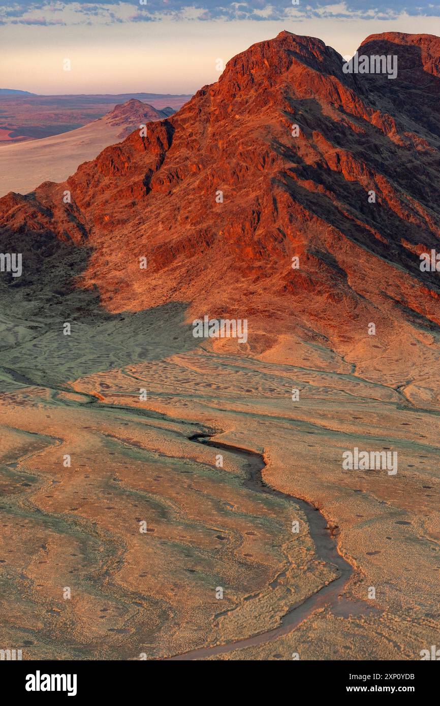 Aerial view of the dramatic desert landscape of the Namib-Naukluft ...