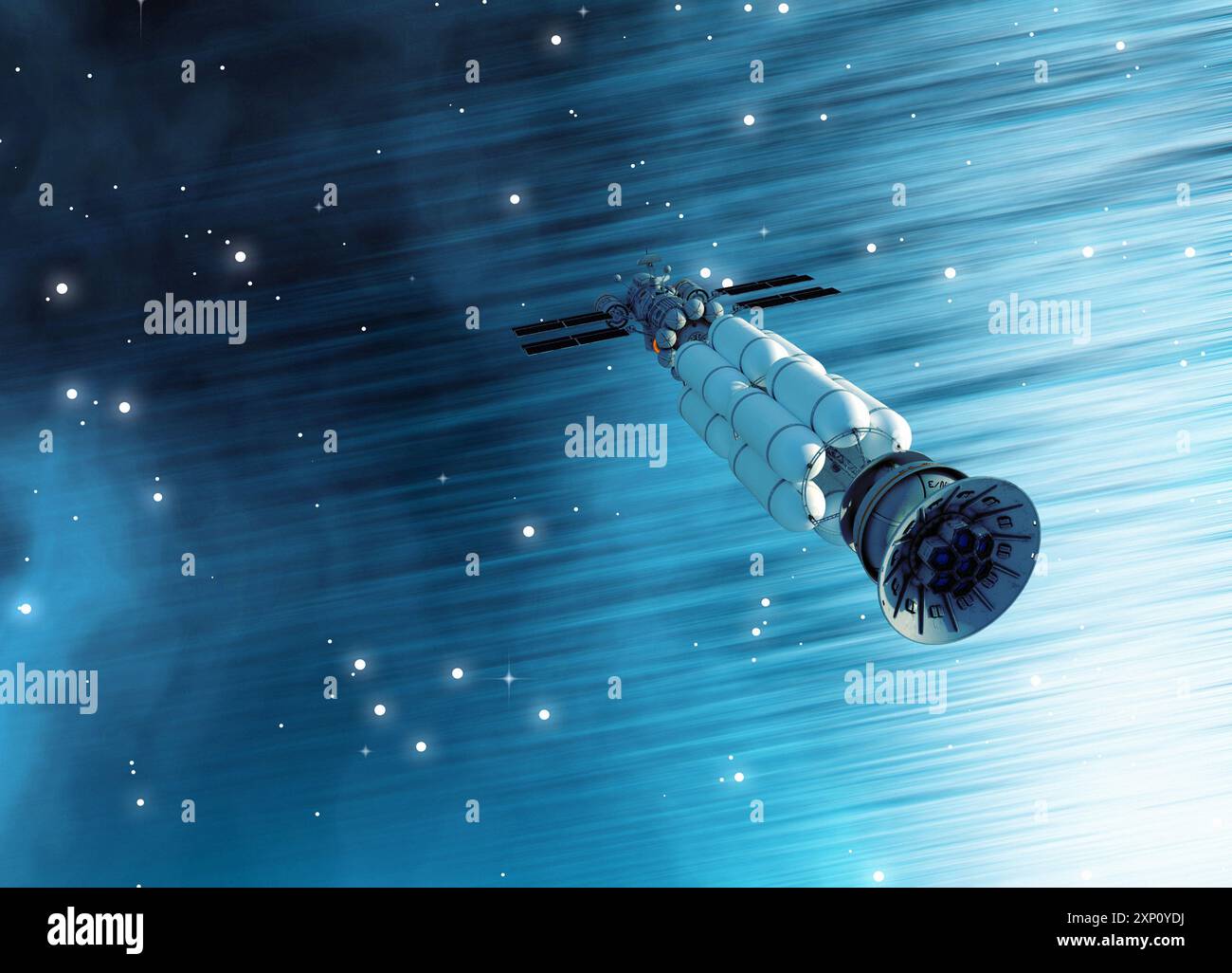Photon drive spaceship in deep space hi-res stock photography and ...