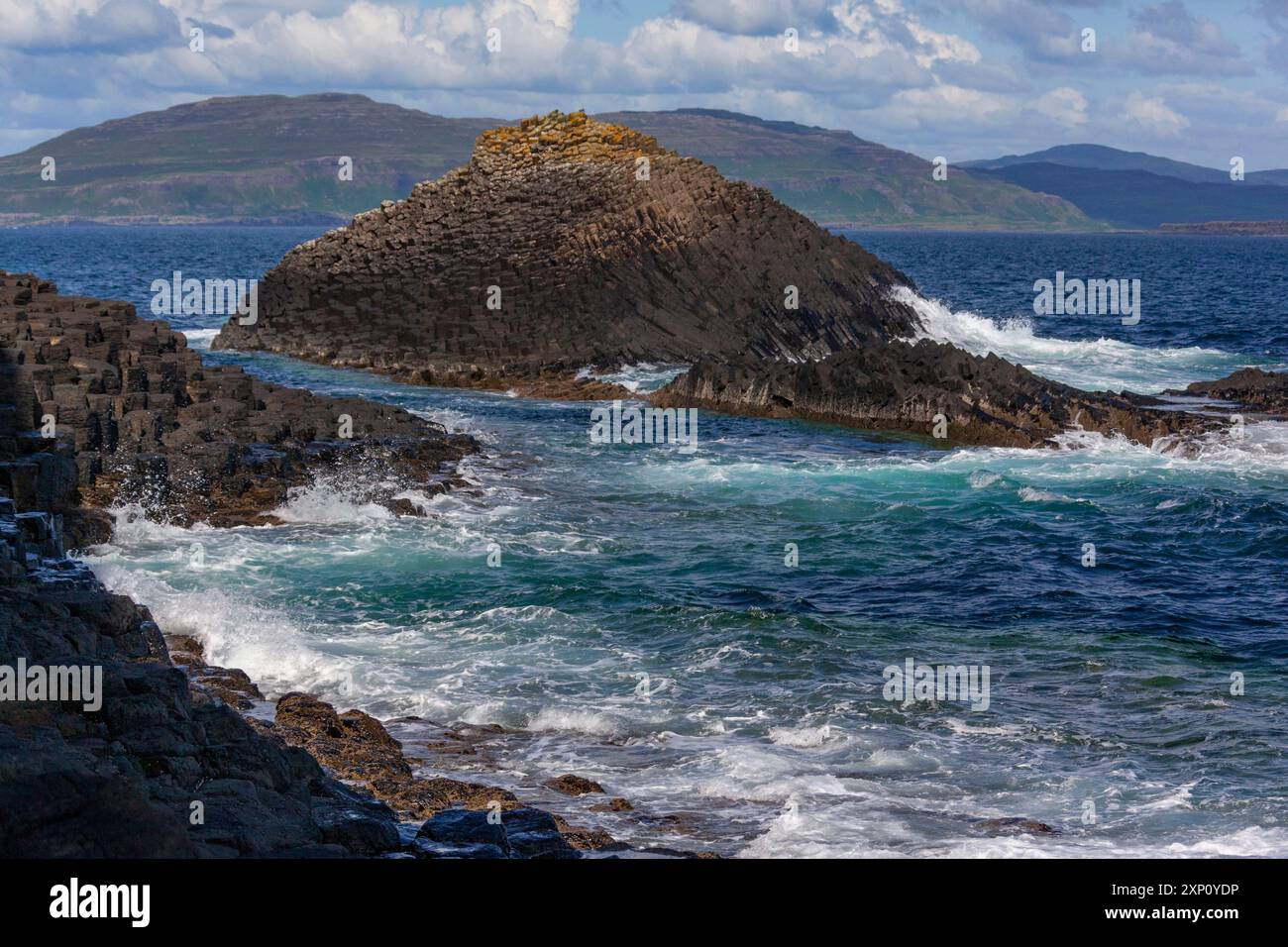 Basalt rock formations on the island of Staffa, Inner Hebrides ...