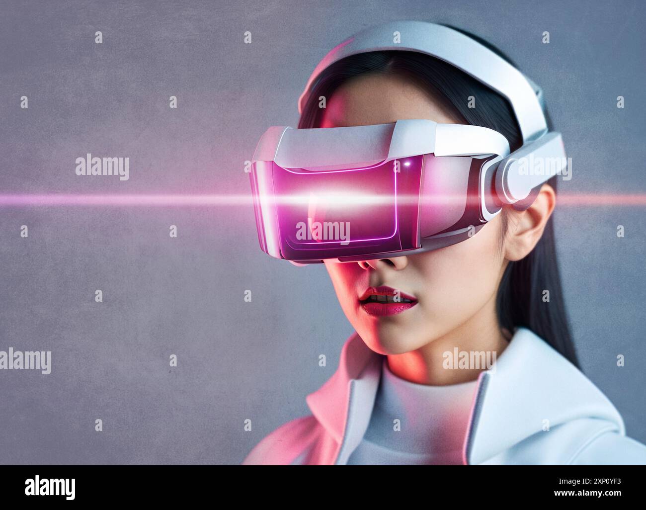 Virtual reality woman illustration hi-res stock photography and images ...