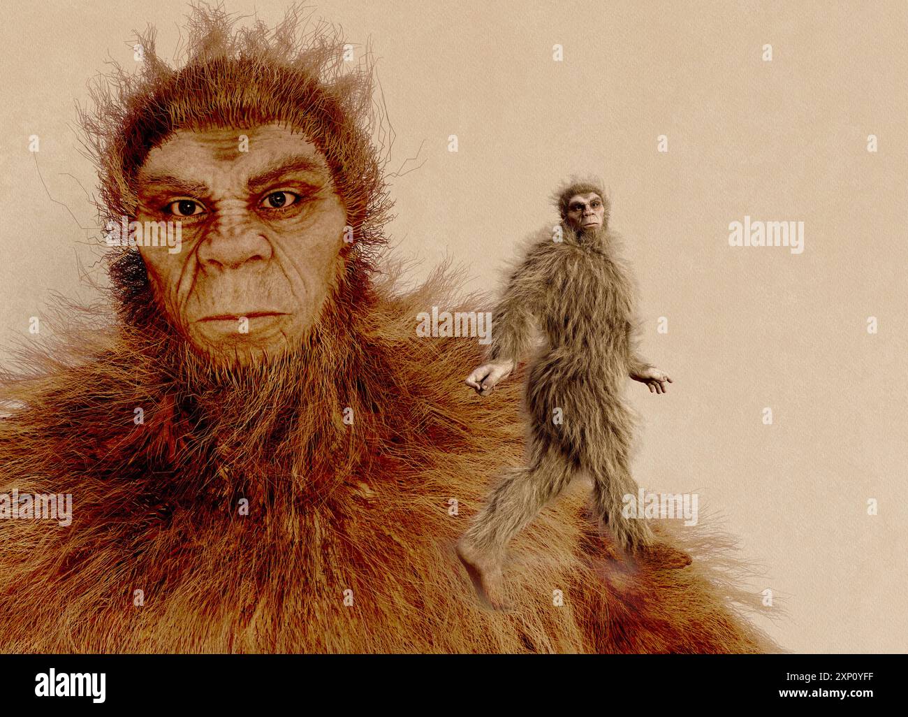 Bigfoot illustration hi-res stock photography and images - Alamy