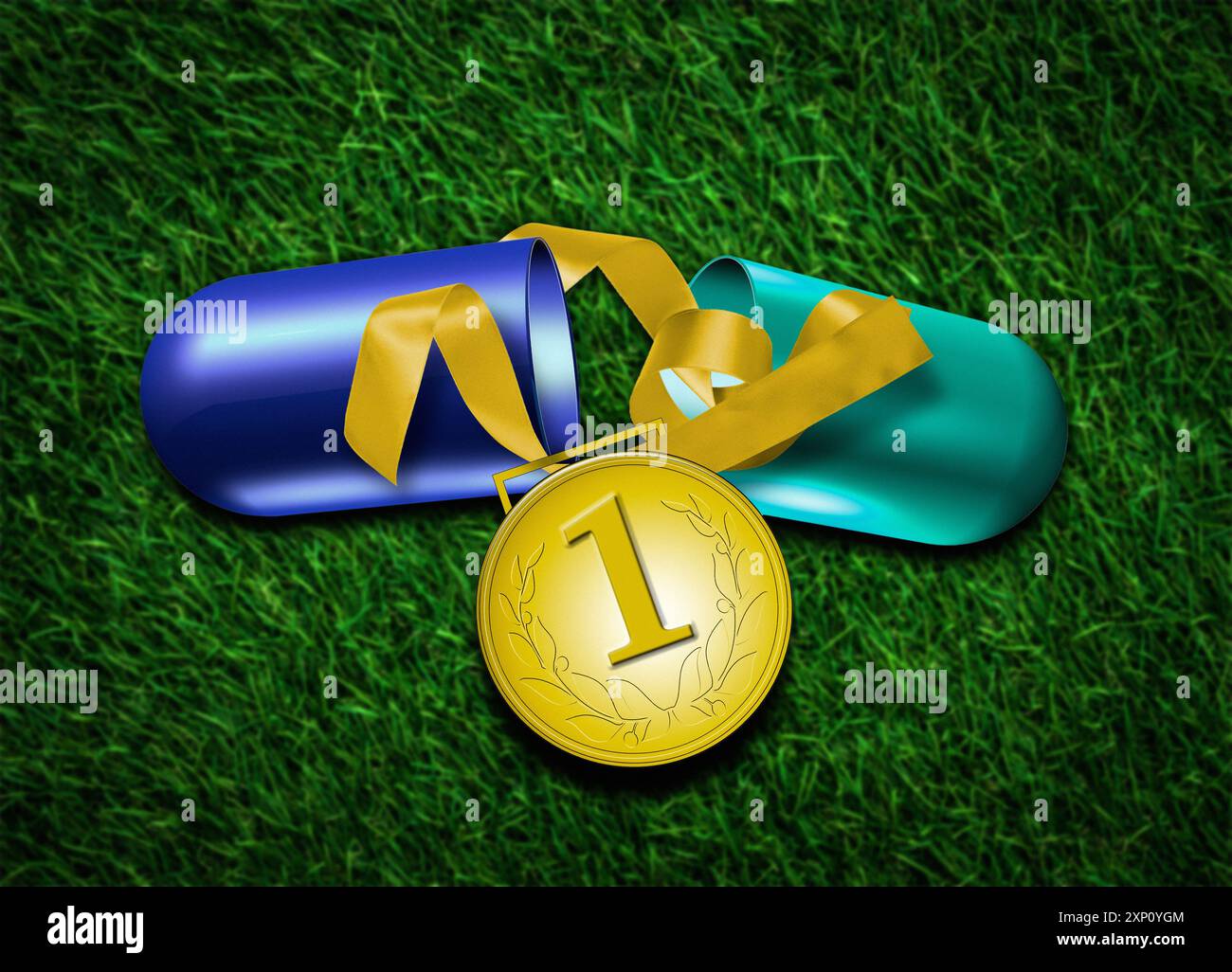Performance-enhancing drugs, conceptual illustration Stock Photo - Alamy