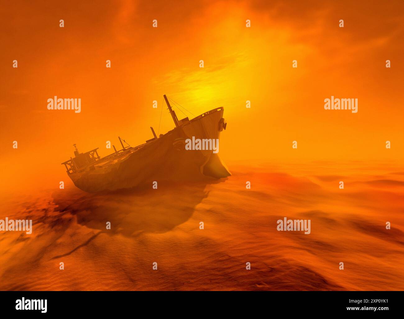 Global warming and rising sea levels, conceptual illustration Stock ...