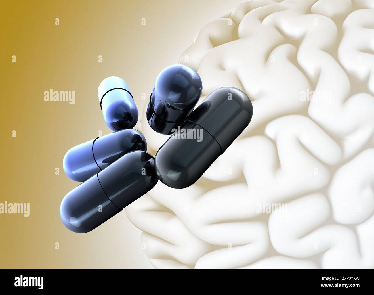 Brain medication, illustration Stock Photo - Alamy
