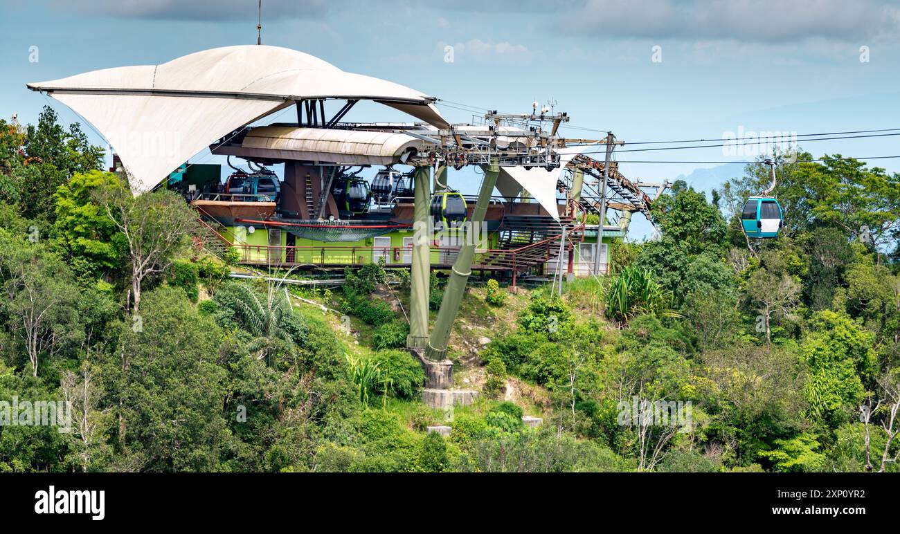 Perched on the peaks of Mat Cincang,second highest mountain on the ...